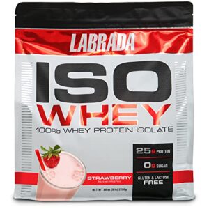 labrada nutrition iso 100% isolate protein powder strawberry 5lb