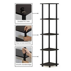 Furinno Turn-N-Tube 5-Tier Corner Multipurpose Display Shelves, Set of 2