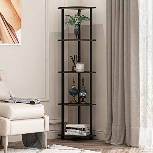 Furinno Turn-N-Tube 5-Tier Corner Multipurpose Display Shelves, Set of 2