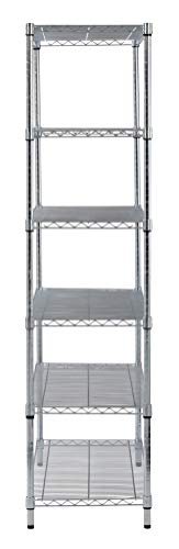 Muscle Rack WS481872-Z Steel Shelving Unit, 6 Shelf, 48" Width, 72" Height, 18" Depth, Zinc