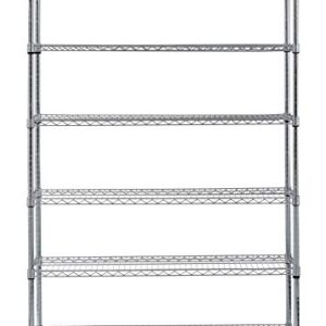 Muscle Rack WS481872-Z Steel Shelving Unit, 6 Shelf, 48" Width, 72" Height, 18" Depth, Zinc