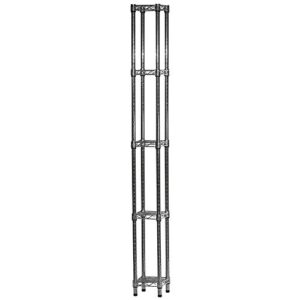 shelving inc. 8" d x 8" w x 72" h chrome wire shelving with 5 tier shelves, weight capacity 800lbs per shelf