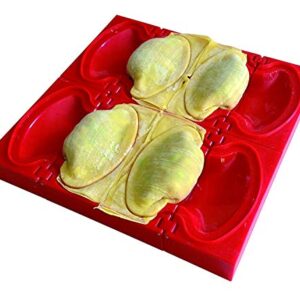 Dumpling Cube - Makes 4 Traditional Gyoza Style Dumplings at a time. Shape, Fold and Trim, with a Pastry Cutter included