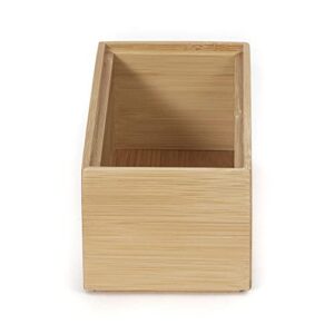 Compactor Osaka Bamboo Storage Box, Extra Small Stackable Wood Storage Box, 15 x 7.5 x H. 6.5 cm, Natural Bamboo, Brown RAN6966