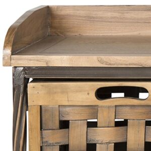 Safavieh American Homes Collection Isaac Filbert Brown Wooden Storage Bench