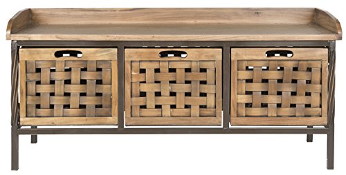 Safavieh American Homes Collection Isaac Filbert Brown Wooden Storage Bench