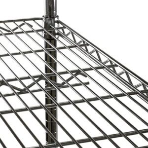 Shelving Inc. 12" d x 12" w Chrome Wire Shelving with 2 Tier Shelves, Weight Capacity 800lbs Per Shelf