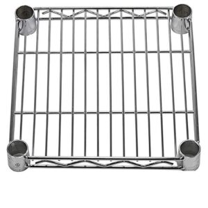 Shelving Inc. 12" d x 12" w Chrome Wire Shelving with 2 Tier Shelves, Weight Capacity 800lbs Per Shelf