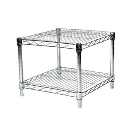 Shelving Inc. 24" d x 24" w Chrome Wire Shelving with 2 Shelves