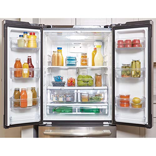 iDesign Refrigerator and Freezer Storage Organizer Bins for Kitchen, Soda Can Holder - Set of 6, Clear