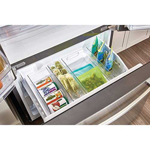 iDesign Refrigerator and Freezer Storage Organizer Bins for Kitchen, Soda Can Holder - Set of 6, Clear