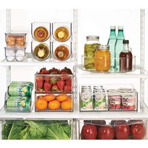 iDesign Refrigerator and Freezer Storage Organizer Bins for Kitchen, Soda Can Holder - Set of 6, Clear