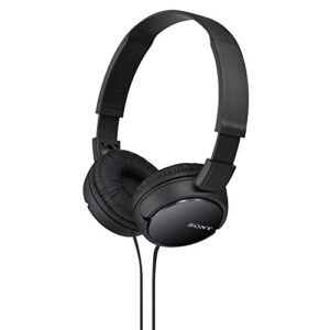 sony zx series wired on-ear headphones, black mdr-zx110, 7.87 x 1.81 x 5.87 inches