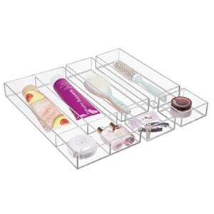 iDesign Clarity Plastic Drawer Organizer, Storage Container for Silverware, Utensils, Kitchen Gadgets in Pantry, Cabinets, Countertops, 4" x 12" x 2" - Clear