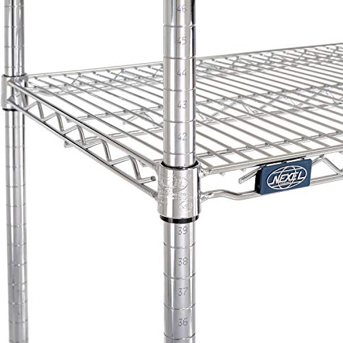 Wire Shelving Starter Unit, 4 Tier, Chrome