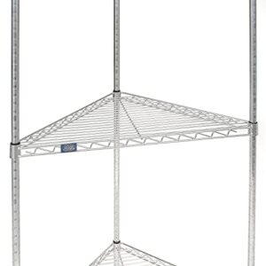 global industrial corner shelf, chrome, 32" w x 24" d