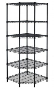 bestoffice new heavy duty wire steel 6-tier corner shelf garage storage shelving rack c706