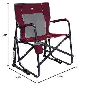 GCI Outdoor Freestyle Rocker Portable Rocking Chair & Outdoor Camping Chair, Cinnamon