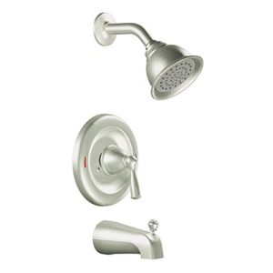 moen 82910srn banbury posi-temp pressure balanced tub and shower trim, 6.00 x 8.00 x 4.00, spot resist brushed nickel