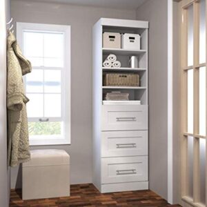 Bestar Pur 25W Storage Unit with 3 Drawers in white