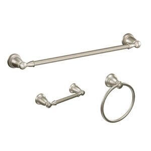 moen banbury 3-piece bath accessory kit in brushed nickel