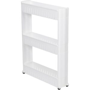 28" slim slide out storage tower for laundry, bathroom, or kitchen by trademark innovations