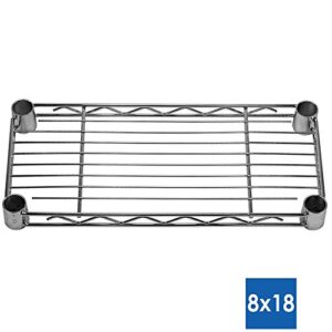 Shelving Inc. 8" d x 18" w x 84" h Chrome Wire Shelving with 7 Shelves