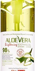 BioMiracle Aloe Vera Brightening and Soothing Gel, 1 Pump Bottle, with 9 Natural Plant Extracts, for Deep Hydration and Anti-Aging Benefits