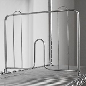 Omega 14" Wide Chrome Wire Shelf Divider