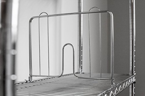 Omega 14" Wide Chrome Wire Shelf Divider