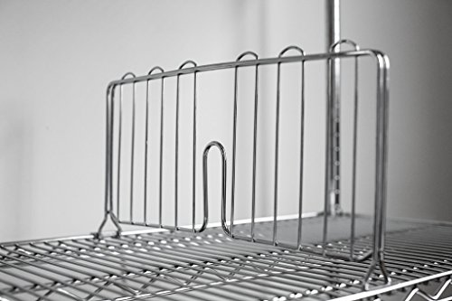 Omega 14" Wide Chrome Wire Shelf Divider