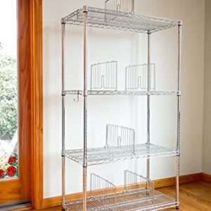 Omega 14" Wide Chrome Wire Shelf Divider