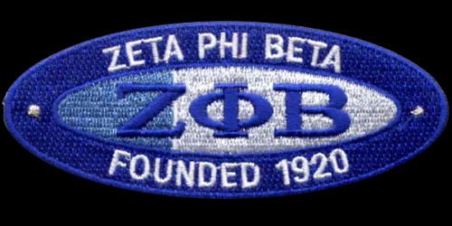 Zeta Phi Beta New Oval Founding Date Emblem Patch