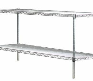 Omega 18" Deep x 18" Wide x 14" High 2 Tier Chrome Starter Shelving Unit