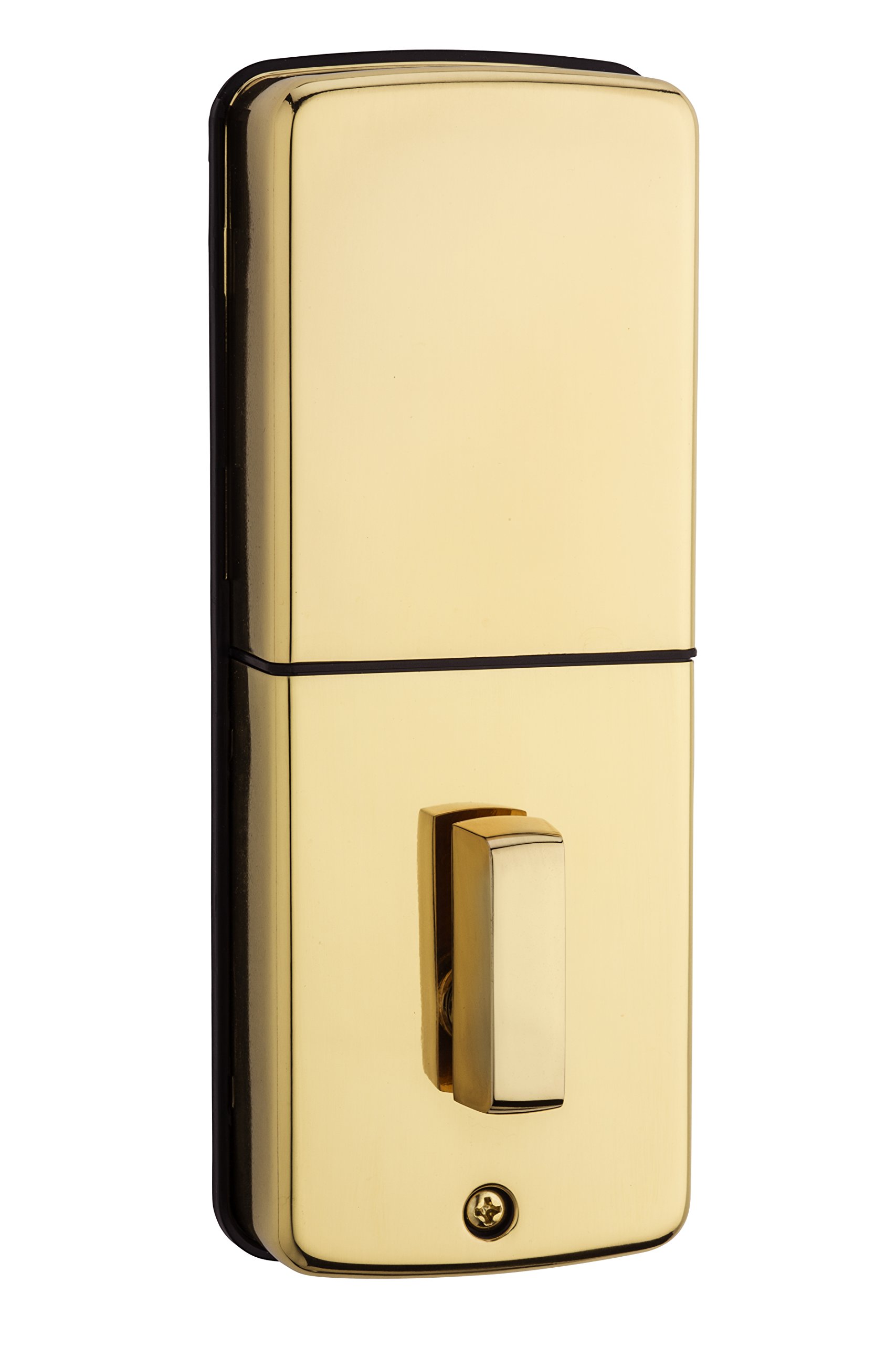 Kwikset Powerbolt Keyless Electronic Door Lock 5-Button Keypad, With Keyed Entry Deadbolt, Featuring SmartKey Security Re-Key Technology in Polished Brass