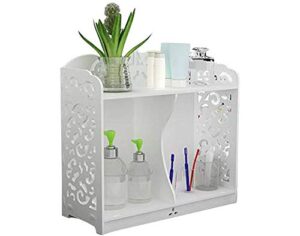 countertop bookshelf wood display shelf desktop organizer office storage rack stand shelf decor white desk dresser organizer for desktop, tabletop or counter