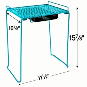 Five Star Extra Tall Locker Shelf and Drawer, Holds 100 lbs., 14 in. Clearance, Fits 12 in. Width Lockers, Locker Accessories, Teal (73363)