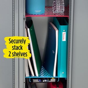 Five Star Extra Tall Locker Shelf and Drawer, Holds 100 lbs., 14 in. Clearance, Fits 12 in. Width Lockers, Locker Accessories, Teal (73363)