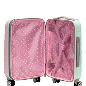 Rockland Melbourne Hardside Expandable Spinner Wheel Luggage, Mint, Carry-On 20-Inch