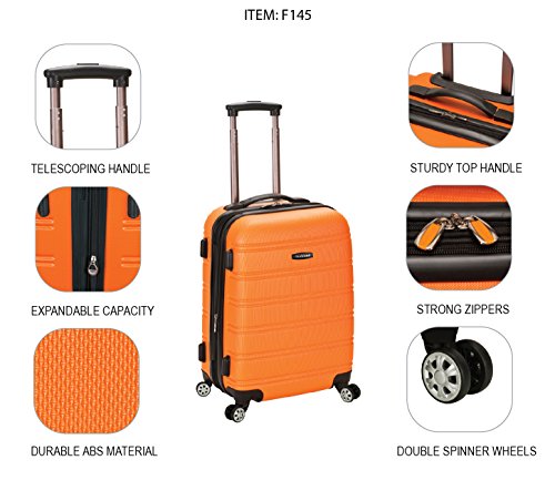 Rockland Melbourne Hardside Expandable Spinner Wheel Luggage, Mint, Carry-On 20-Inch