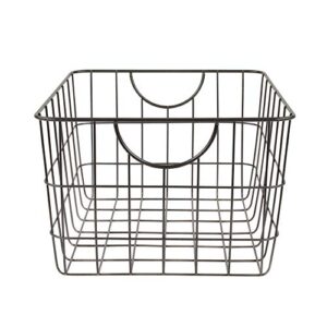 Spectrum Utility Wire Basket (Industrial Gray) - Storage Bin & Décor for Bathroom, Closet, Pantry, Under Sink, Toy, Shelf, Kitchen, Garage, & Nursery Organization