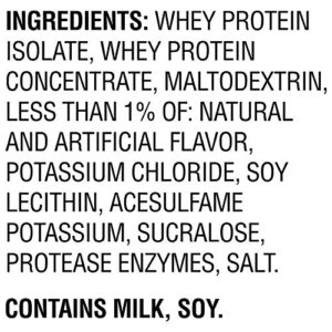 Muscle Milk 100% Whey Protein Powder, Vanilla, 5 Pound, 68 Servings, 25g Protein, 2g Sugar, Low in Fat, NSF Certified for Sport, Energizing Snack, Workout Recovery, Packaging May Vary