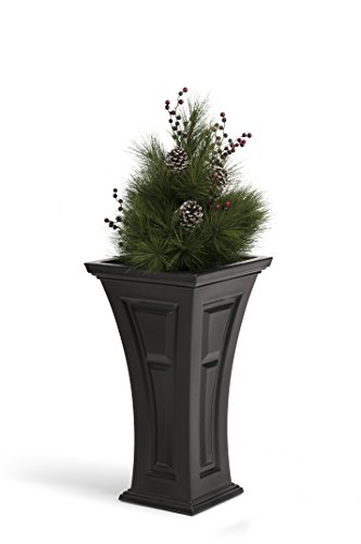 FCMP Outdoor Heritage Planter (2-Pack) Outdoor Planter, Tall, Black