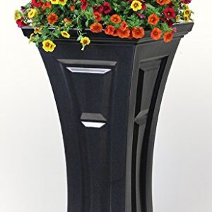 FCMP Outdoor Heritage Planter (2-Pack) Outdoor Planter, Tall, Black