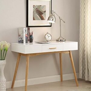 Convenience Concepts Oslo 1 Drawer Desk, White