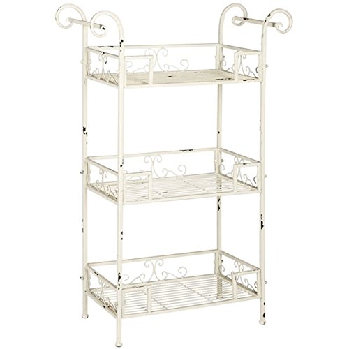 Safavieh Outdoor Collection Noreen Antique White 3 Tier Shelf