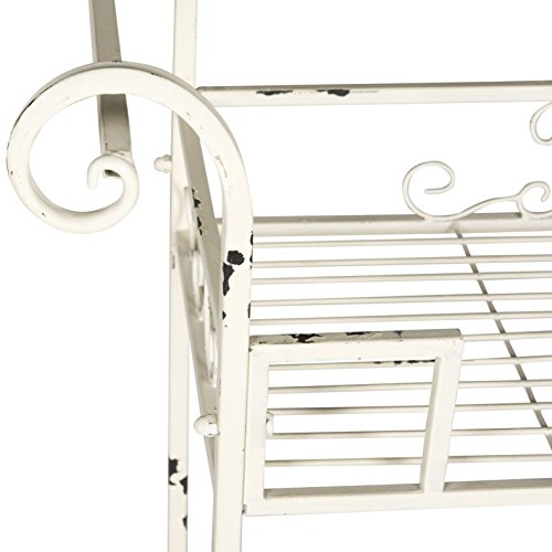 Safavieh Outdoor Collection Noreen Antique White 3 Tier Shelf