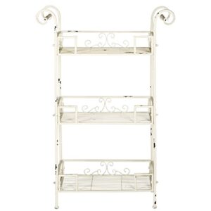 Safavieh Outdoor Collection Noreen Antique White 3 Tier Shelf