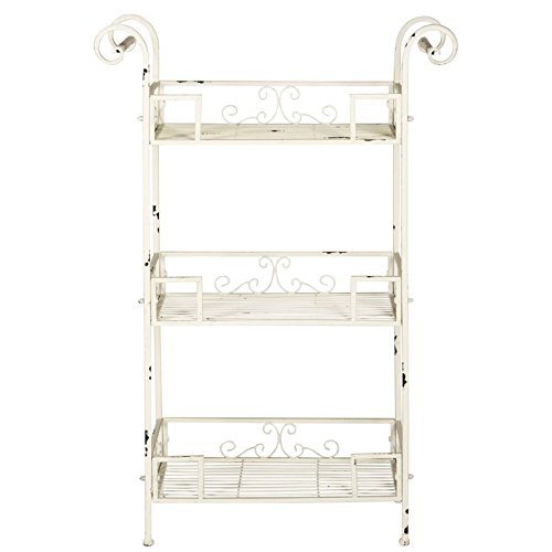 Safavieh Outdoor Collection Noreen Antique White 3 Tier Shelf