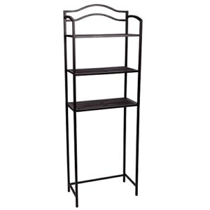 household essentials 3-tier over the toilet storage shelf, espresso brown